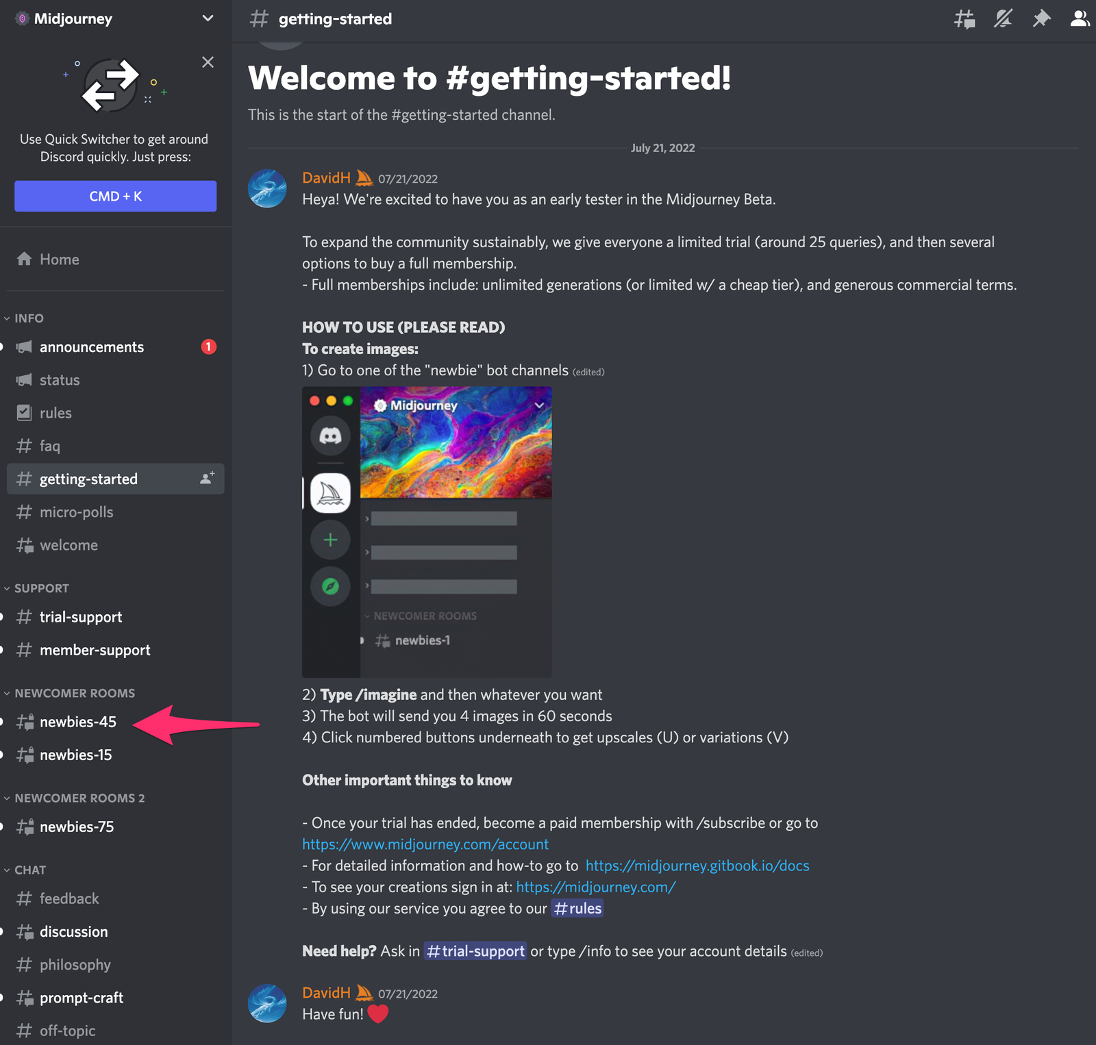 A simple guide to making AI art with Midjourney